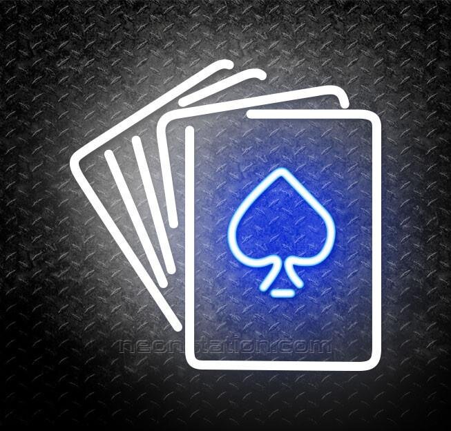 Poker Cards Neon Sign For Sale // Neonstation