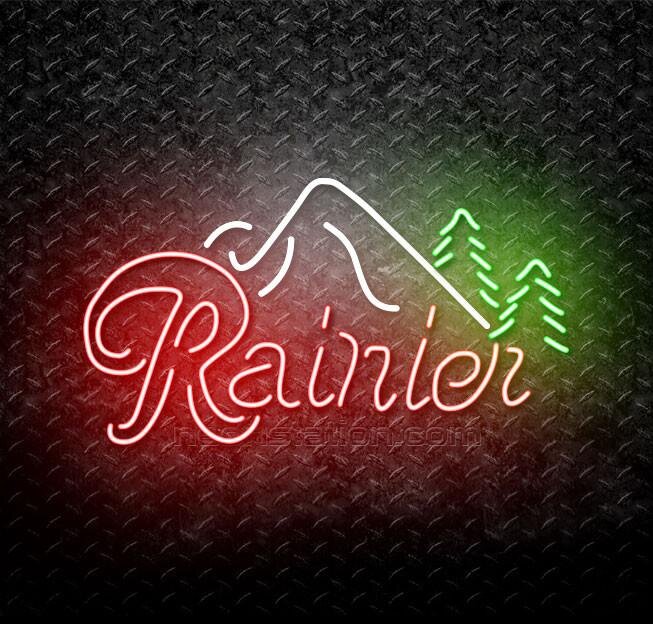 Rainier Evergeen Trees Mountain Neon Sign For Sale // Neonstation