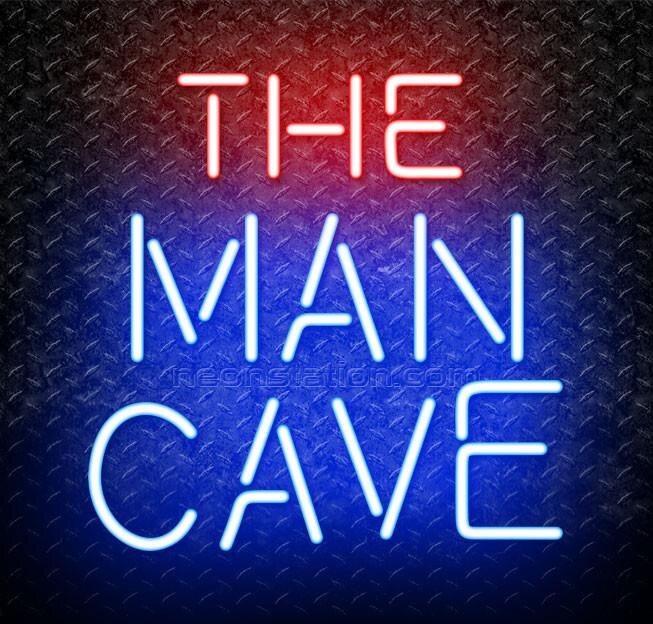 Red And Blue The Man Cave Neon Sign For Sale // Neonstation