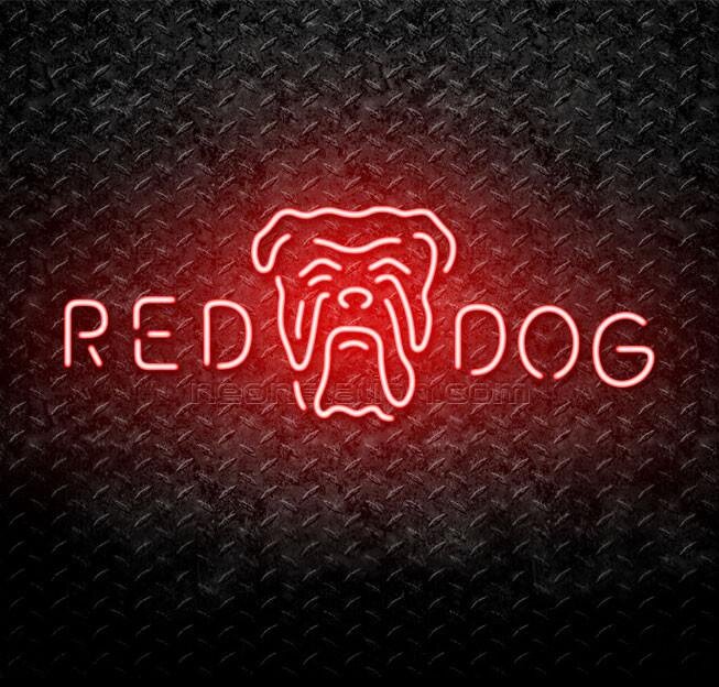 Red Dog Head Logo Neon Sign For Sale // Neonstation