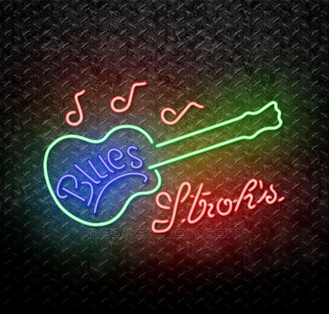 Strohs Blues Guitar Neon Sign For Sale // Neonstation