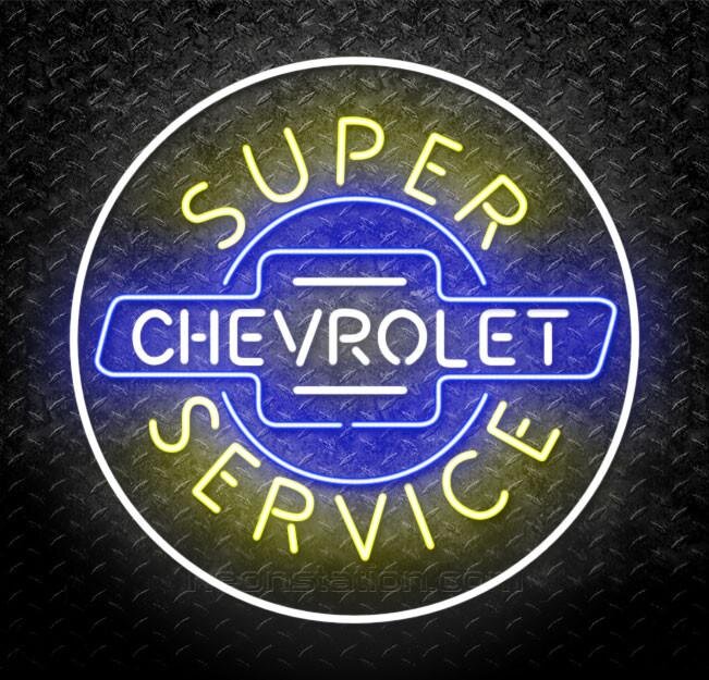 Buy Chevrolet Chevy Super Service Neon Sign Online // Neonstation