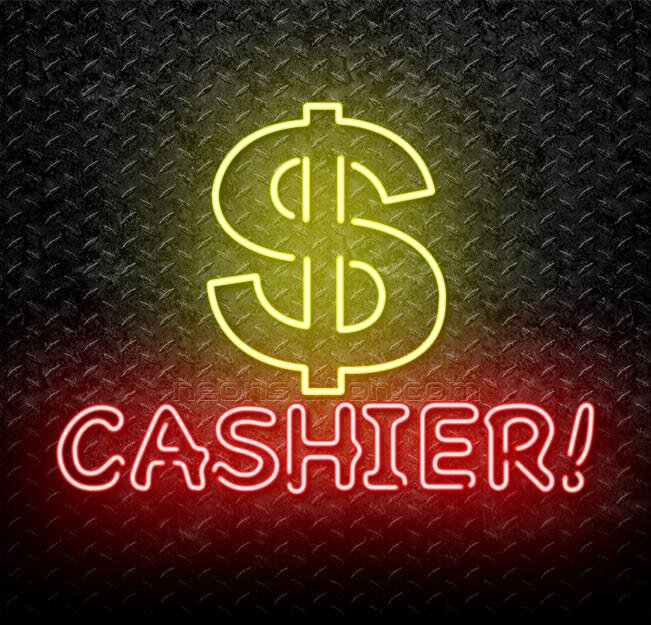 Buy Cashier $ Neon Sign Online // Neonstation