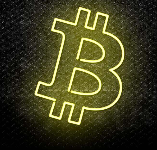 Bitcoin Logo Cryptocurrency Neon Sign For Sale // Neonstation