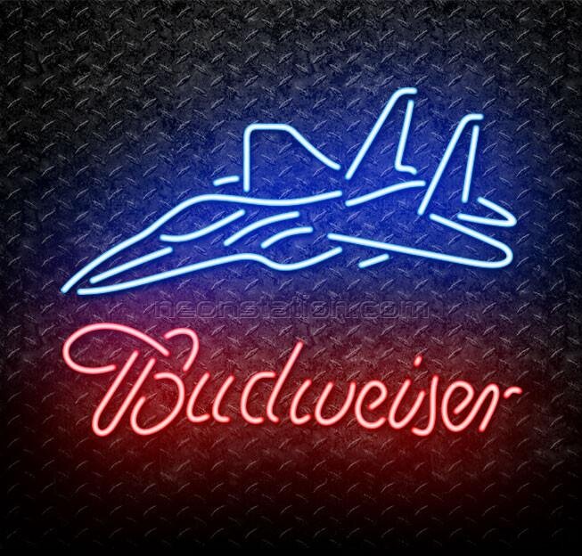 Budweiser Fighter Jet Neon Sign For Sale // Neonstation