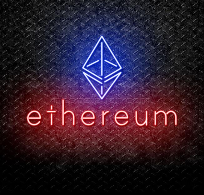 Ethereum Cryptocurrency Logo Neon Sign For Sale // Neonstation