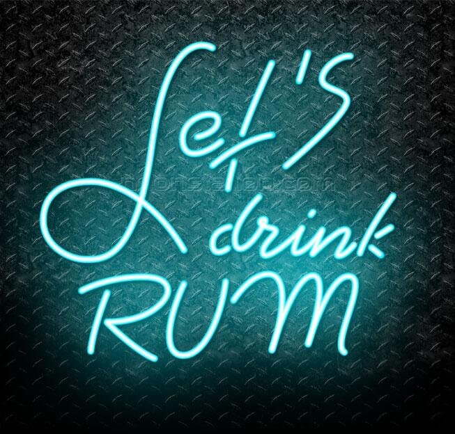 Let's Drink Rum Neon Sign For Sale // Neonstation
