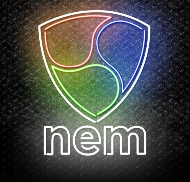 NEM Cryptocurrency Logo Neon Sign For Sale // Neonstation